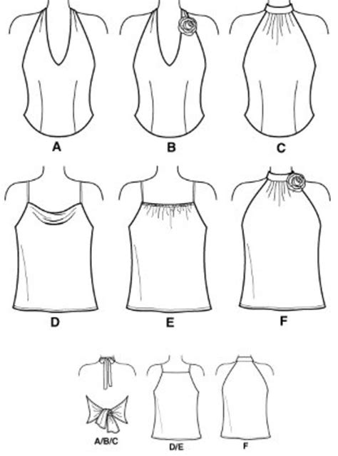 Halter Top Sewing Pattern ~ Plus Size Summer Tops Easy 4 Sizes