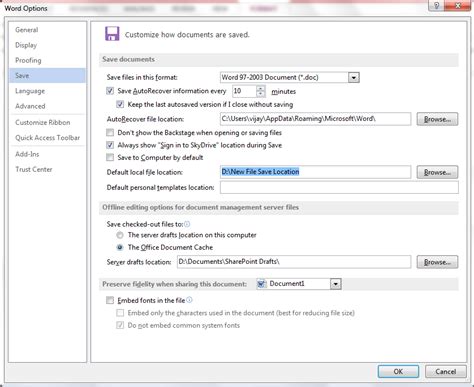 Change Default File Save Location In Microsoft Office Blog