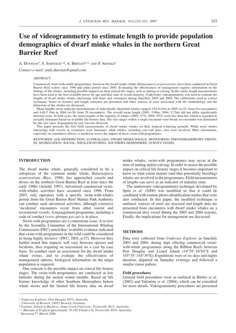 Pdf Use Of Videogrammetry To Estimate Length To Provide Population