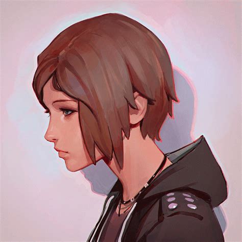 A Drawing Of A Man With Brown Hair And Black Jacket Looking At His Cell