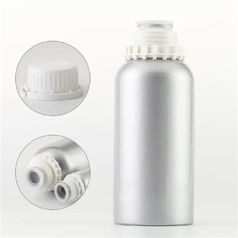 Reusable Round 1 Liter Aluminum Fuel Additive Bottles Empty Engine Oil