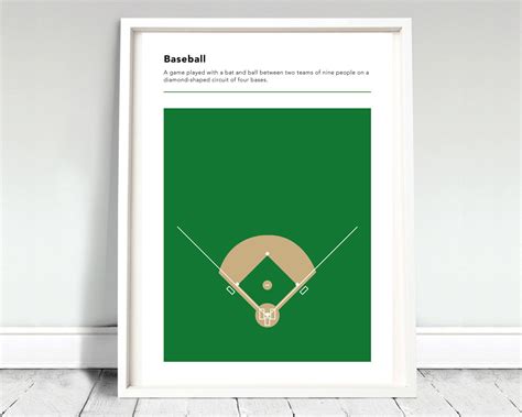 Baseball Definition Poster Baseball Print Baseball Etsy Sweden