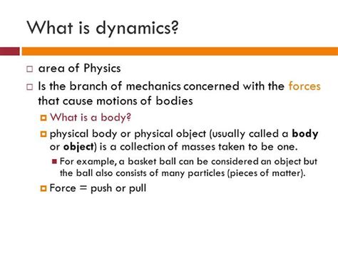 Dynamics In Physics Learnphysicsorg