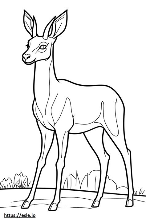 Antelope Playing Coloring Page