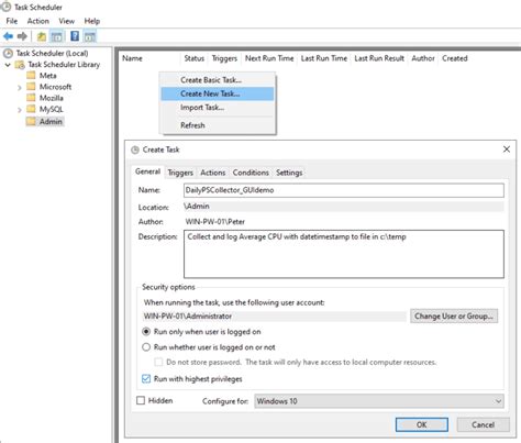 How To Run Powershell Scripts With Task Scheduler Sql Dba Blog