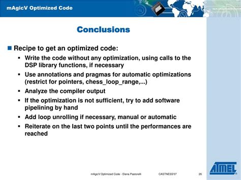 PPT Generation Of Optimized DSP Library For MAgicV VLIW DSP