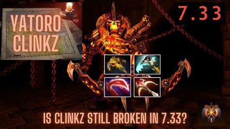 Immortal Rank 4 Yatoro Plays Clinkz Patch 7 33 Dota 2 Pro