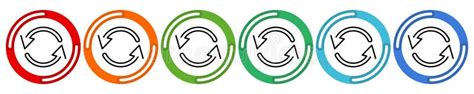 Icono De Rotación Cíclica Vector Reciclaje Recurrencia Renovación