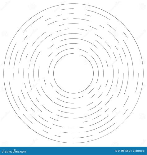 Segmented Circular Concentric Circle Element Stock Vector Illustration Of Corkscrew Circle