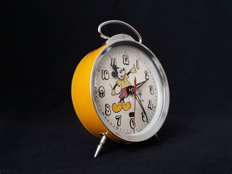 Rare Walt Disney Mickey Mouse Alarm Clock Mickey Clock Animated Clock