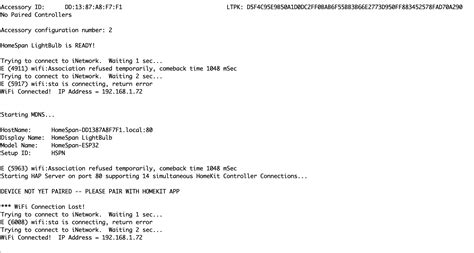 issue pairing to homekit · issue 398 · homespan homespan · github