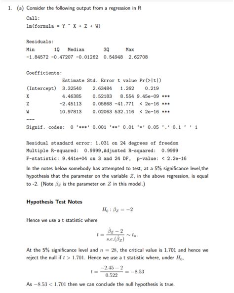 Solved A Consider The Following Output From A Chegg