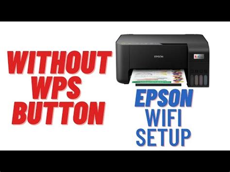 EPSON Printer WIFI SETUP Without WPS Button Setup With Wifi Router YouTube