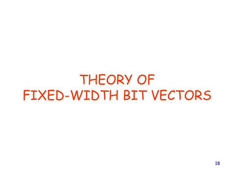 PPT Satisfiability Modulo The Theory Of Bit Vectors PowerPoint Presentation ID
