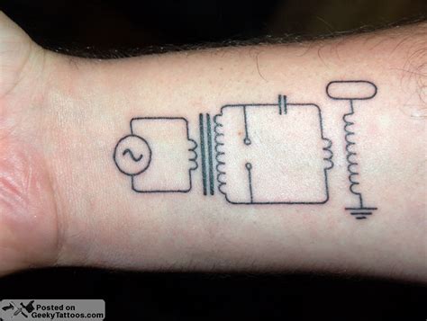 Tesla Coil Schematic Geeky Tattoos