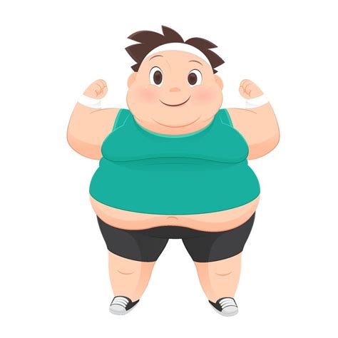 Cartoon Fat Man On A White Background 15916118 Vector Art At Vecteezy