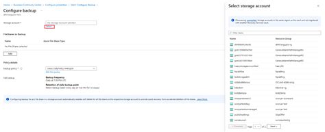 Back Up Azure Files In The Azure Portal Azure Backup Azure Docs
