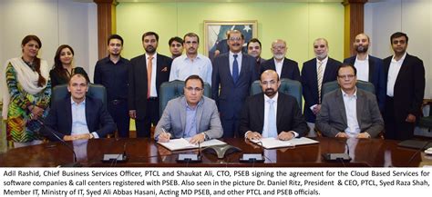 PTCL PSEB Sign Agreement For Cloud Based Services