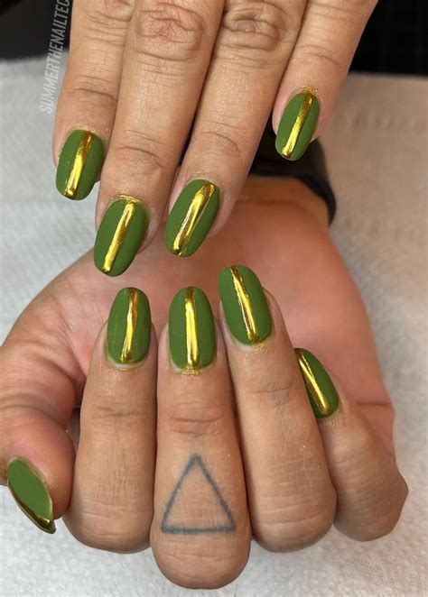 Olive Green Nails That Will Make Others Green With Envy Thefab S