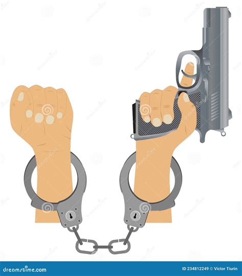 Hands In Handcuffs Stock Vector Illustration Of Character 234812249