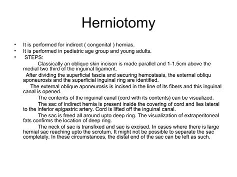 Management Of Inguinal Hernia Ppt