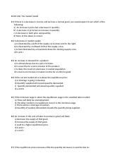 ECON The Market Model Docx ECON The Market Model If There