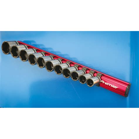 Socket Retaining Rail Magnetic 38sq Drive 12 Clips