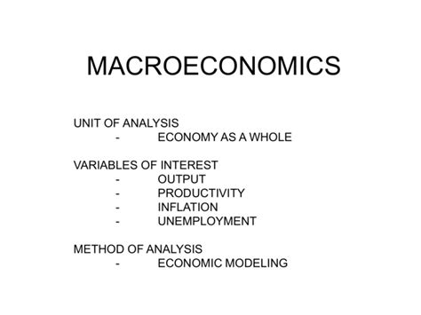 MACROECONOMICS