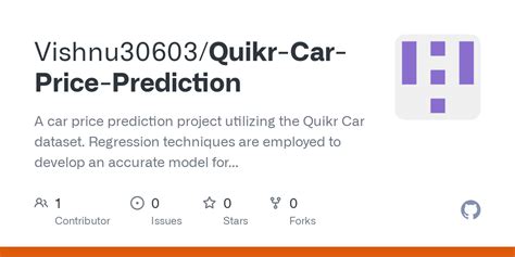 github vishnu30603 quikr car price prediction a car price prediction