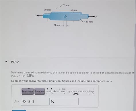 Solved Determine The Maximum Axial Force P That Can Be Chegg Com