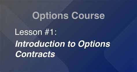 introduction to options contracts sensa investments
