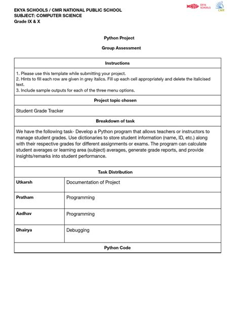 Python Project 1 Pdf