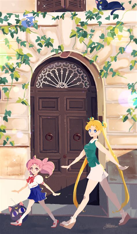 Tsukino Usagi Chibi Usa Luna And Luna P Bishoujo Senshi Sailor Moon And More Drawn By