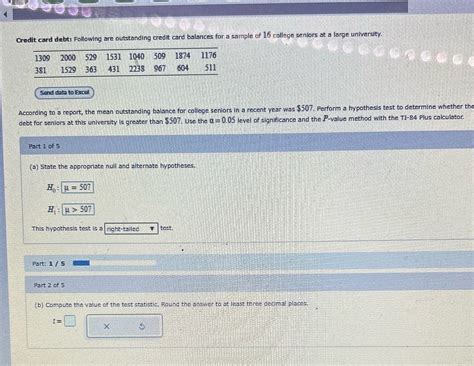 Solved Compute The Test Statistic Compute The P Value Credit Card
