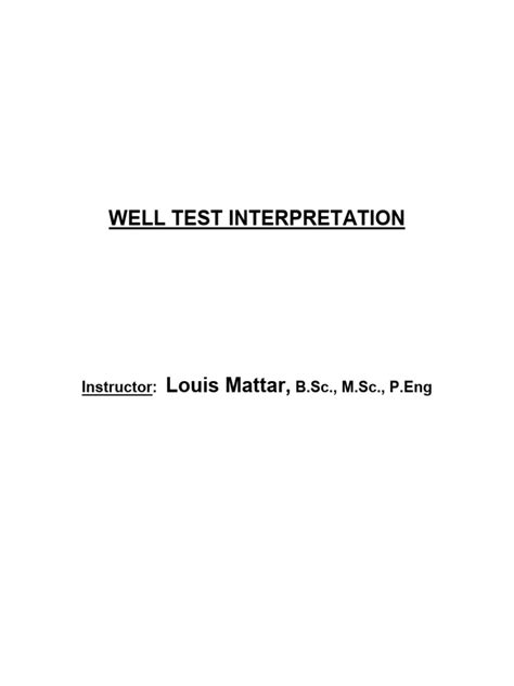 Well Test Analysis Download Free Pdf Fluid Dynamics Gases
