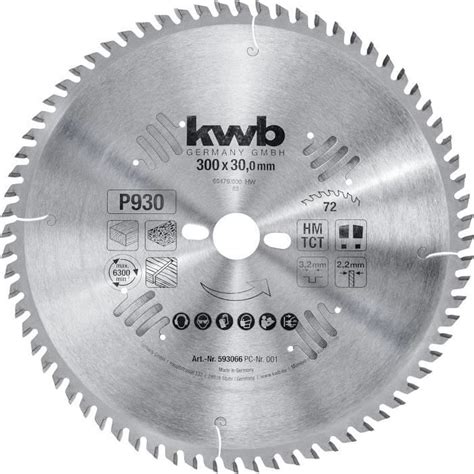 Lame De Scie Circulaire 300 X 30 Mm Coupe Très Fine Convient Pour