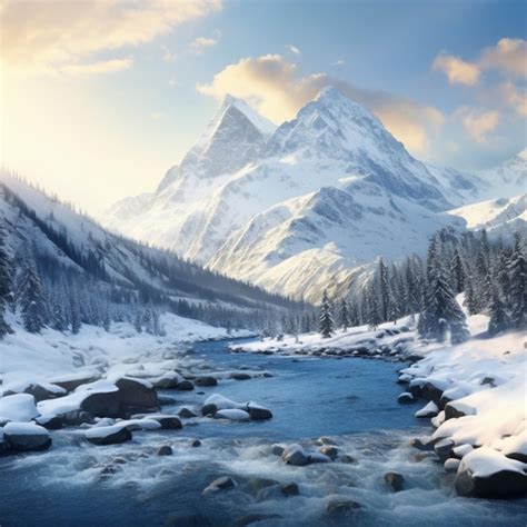 Premium Photo Snowy Wilderness Background
