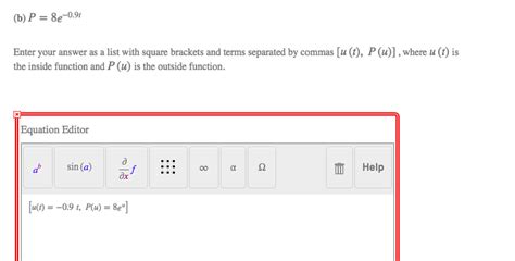 solved use the variable u for the inside function to express