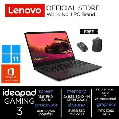 Jual Lenovo Ideapad Gaming Ach Id Laptop Gaming Amd Ryzen H Gb Gb Ssd Rtx