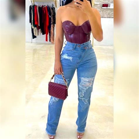 Mariah Baddie Jeans Casual Chic Outfit Cute Simple Outfits Casual