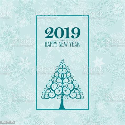 2019 해피 뉴가 어 인사말 초대장 또는 메뉴 커버 벡터 일러스트 레이 션 2019년에 대한 스톡 벡터 아트 및 기타 이미지