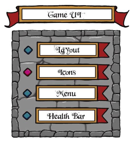 Make Your Game Ui Buttons Icons And Your Game Menu By Brukeymonkey Fiverr