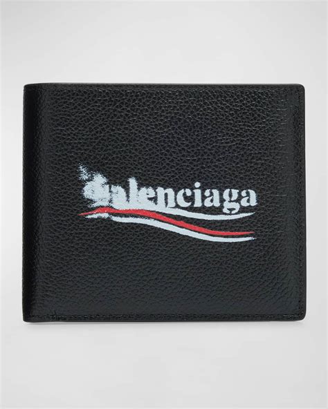 Balenciaga Mens Cash Square Leather Bifold Wallet Neiman Marcus