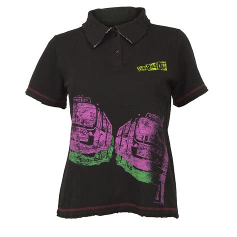Sex Pistols Vacant Buses Womens Black Polo Shirt Old Glory