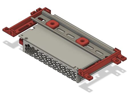 Voron 0 2 Printer Bottom Psu Mount With Din Rail By Jackthemaker