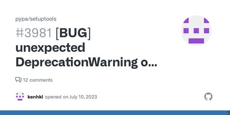 BUG Unexpected DeprecationWarning Of Pkg Resources From Script Dev Tmpl Issue