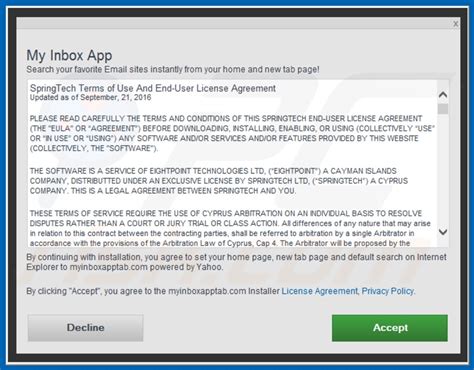 My Inbox App Browser Hijacker Simple Removal Instructions Search