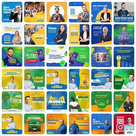 Pack Canva Campanha Política Eleições Template Canva 230 Artes Bônus