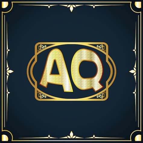 Plantilla De Logotipo De Lujo Real De Letra Inicial Aq Vector Premium