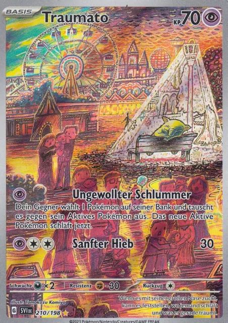 TRAUMATO 210 198 ILLUSTRATION Rare Karmesin Und Purpur Pokemon Karte
